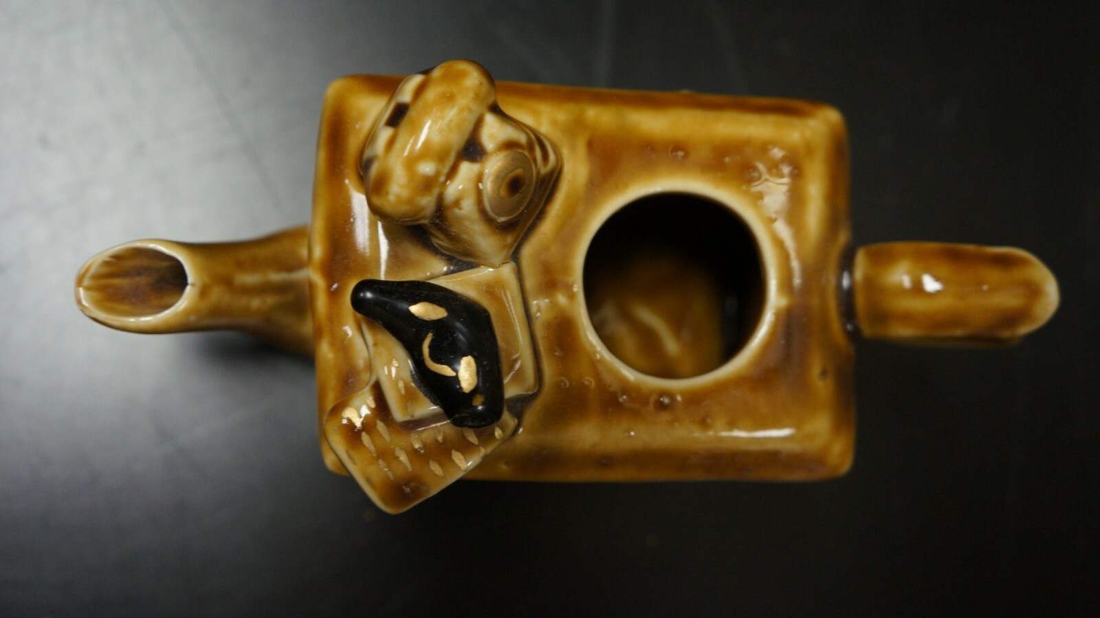 6" L X 4" H SMALL TEAPOT DESK WITH TYPEWRITER-PHONE-GUN CERAMIC | eBay