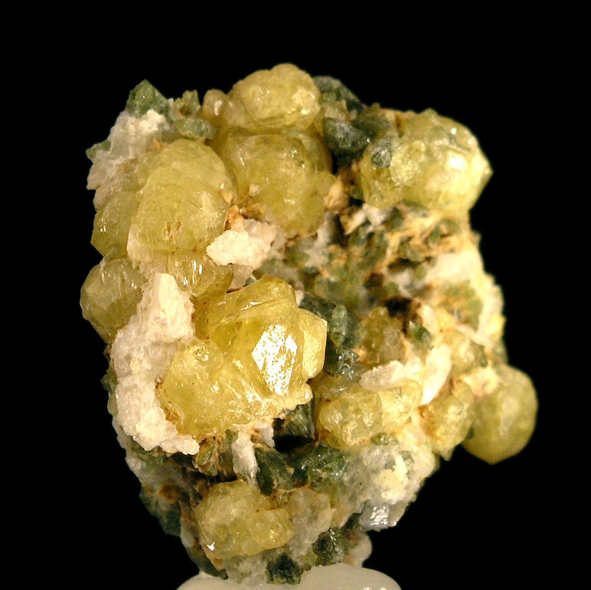 Yellow Grossular Garnet Mineral Specimen Crystal Lazio Vulsini Volcanic ...