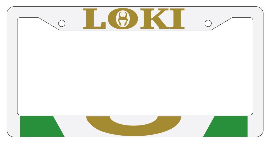 Loki White Plastic License Plate Frame Marvel | eBay