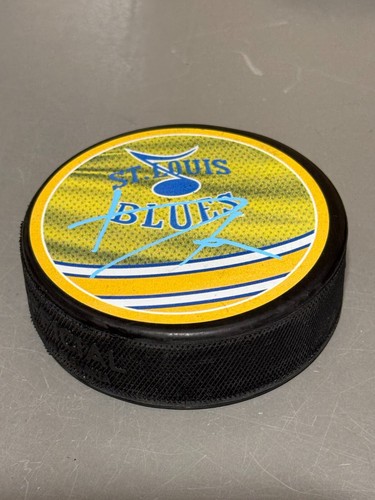 Dalibor Dvorsky signed St. Louis Blues reverse retro puck autographed ...
