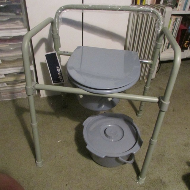 Drive Medical 11148-1 Steel Folding Bedside Commode for sale online | eBay