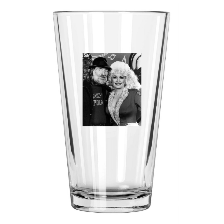 Singers Willie Nelson And Dolly Parton Country Music Pint Beer Drinking ...