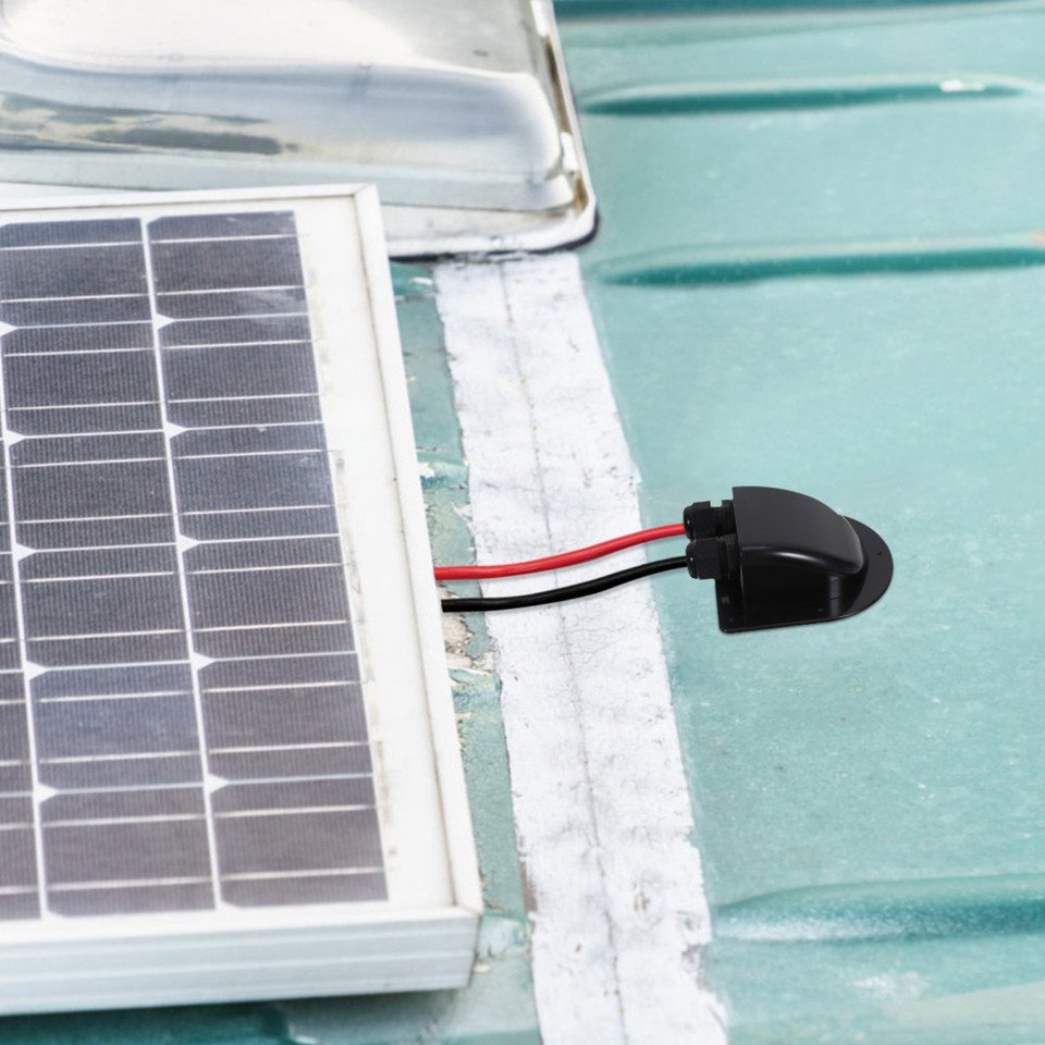 2 Pieces Solar Panel Wires Connectors Double Cable Entry Glands ...