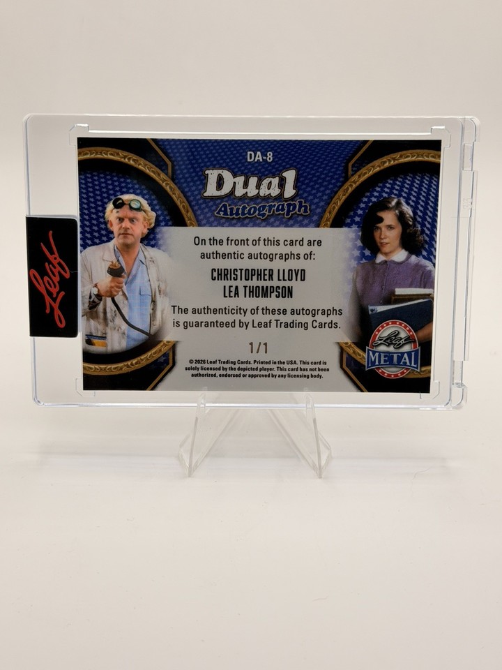 2026 Leaf Presidents Dual Auto Christopher Lloyd & Lea Thompson 1/1 ...