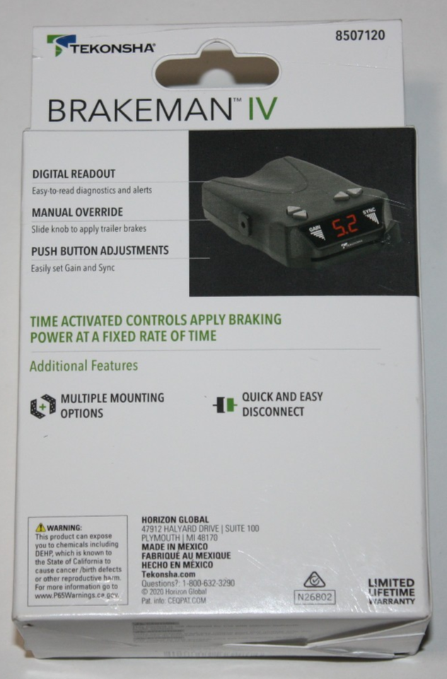 Tekonsha 8507120 Brakeman IV Time-Delay Brake Controller For Trailers ...