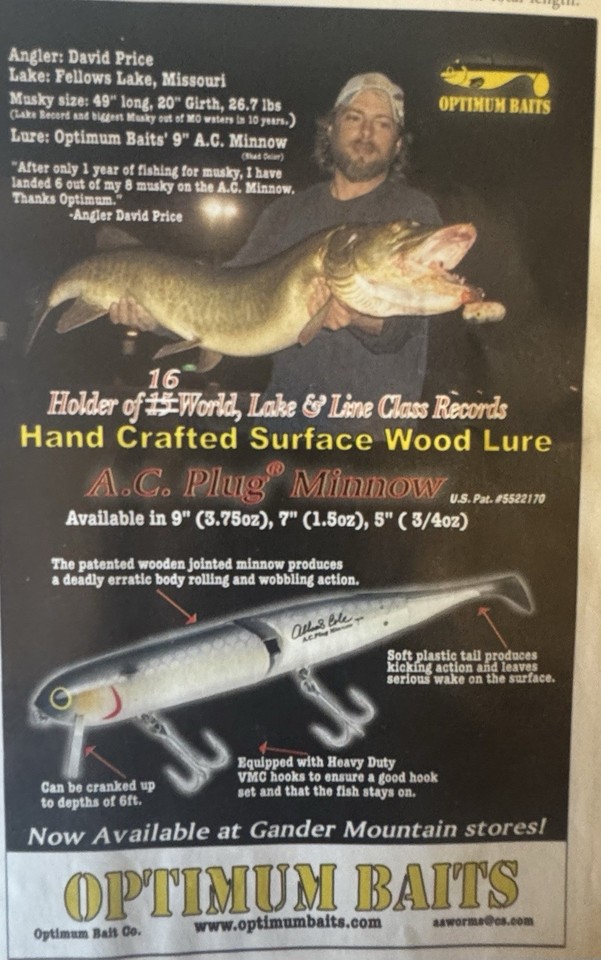 Muskie Taxidermy Skin Mount 49 Inches Long The Fish Was In Musky Hunter ...