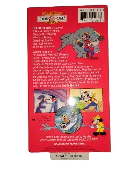 Walt Disney Cartoon Classics Special Edition - Fun on the Job (VHS ...