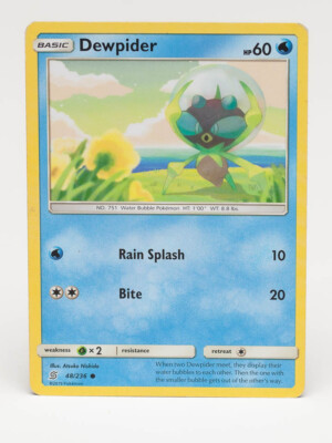 Dewpider 48/236 Non-Holo Common Pokemon Card Cosmic Eclipse TCG ...