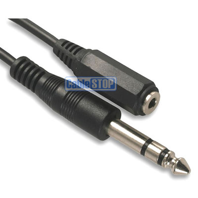 1.8m 6.35mm 1/4" STEREO Plug to 3.5mm Mini Aux Jack Female Socket Audio ...