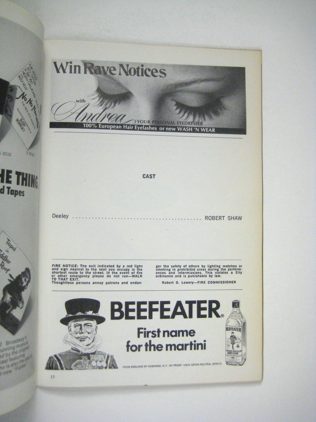 Old Times Playbill 1972 Billy Rose Theatre Rosemary Harris Mary Ure ...