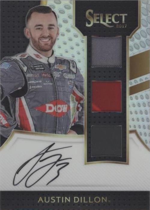 2017 Panini Select - Signature Swatches Triple Austin Dillon #SST-AD ...