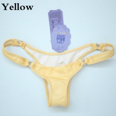 Lady Latex Briefs Underwear G-string Sexy Micro Mini T-back Panty ...