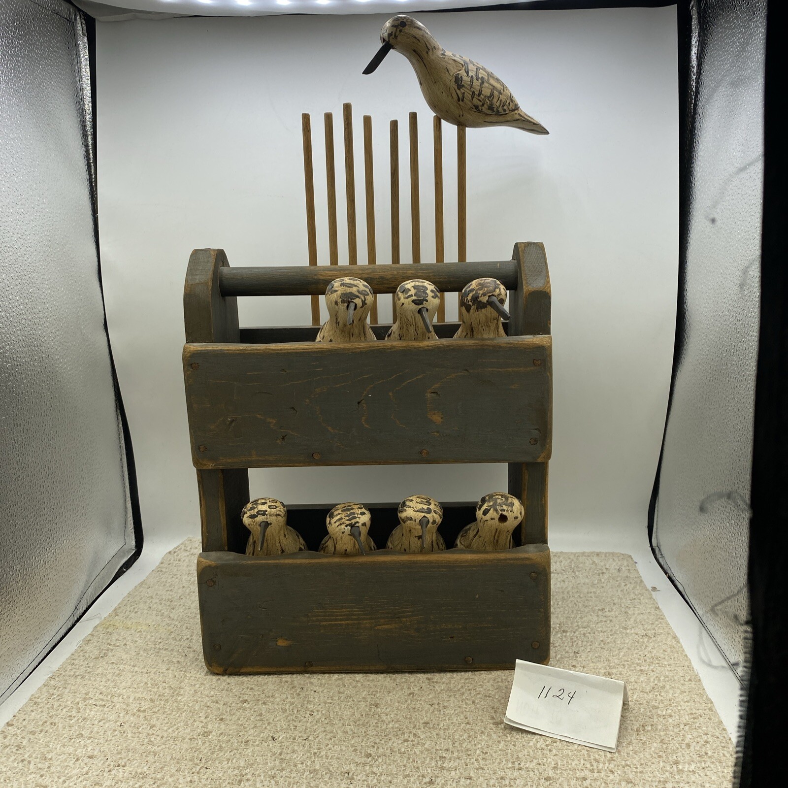 Vtg 1980’s Hand Carved Gunning Rig Shore Bird Decoys By James Tooker | eBay