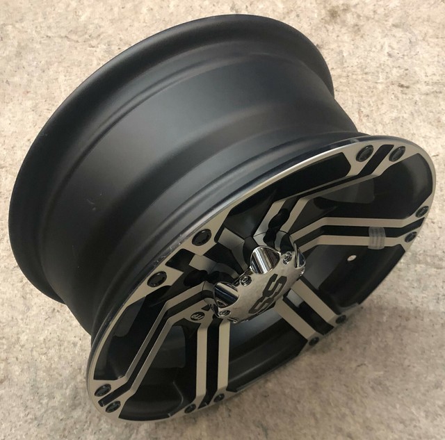 ITP SS212 SS ALLOY 14SS306 BLACK WHEEL MACHINED 14" X 6" ATV 137 BOLT ...