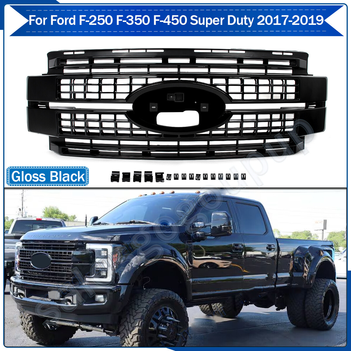 For 2017-2019 Ford F-250 F-350 F450 Super Duty Platinum Front Grille ...
