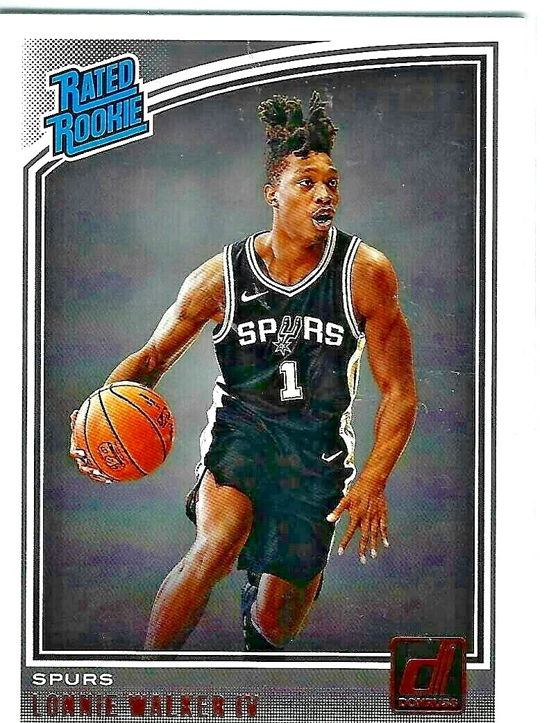 Lonnie Walker IV 2018-19 Donruss Rated Rookie Card #174 San Antonio ...