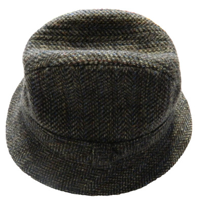 Vtg Men's Pendleton Wool Fedora Bucket Hat Plaid Tweed Gray USA Large L ...