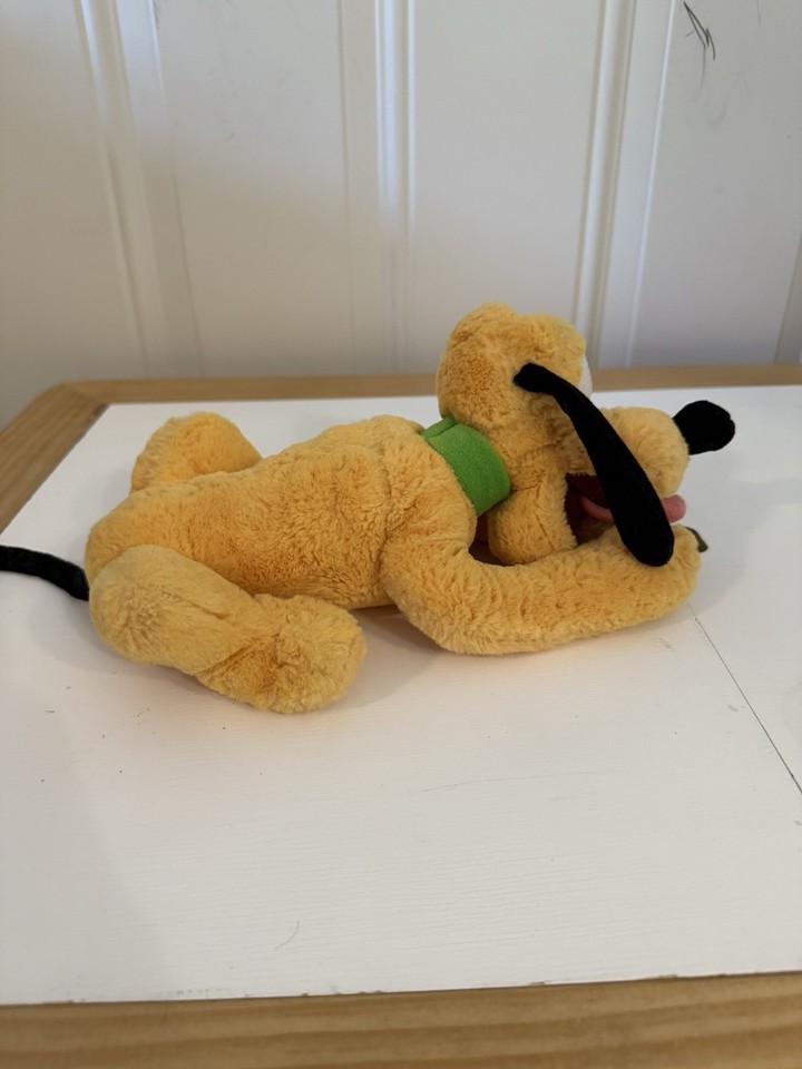 Walt Disney World Plush Pluto Mickey Mouse’s Dog Laying Down Stuffed ...
