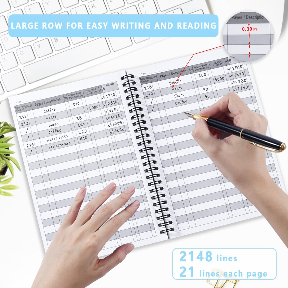 A5 Big Checkbook Register, Check Registers for Personal, Check Book ...