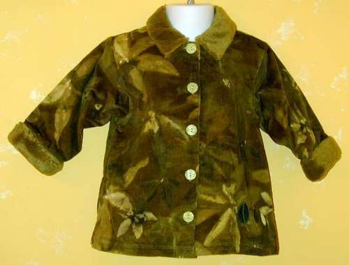 NEW ABSORBA Green Velvet Jacket w/Faux-Fur Collar 18M | eBay