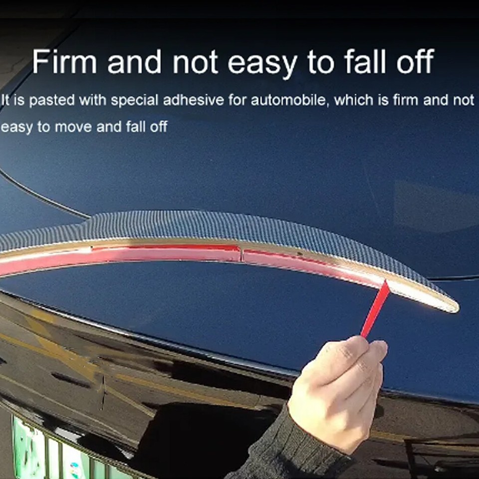 Carbon Fiber Look Car Rear Spoiler Tail Wing Trim For Volkswagen VW ...