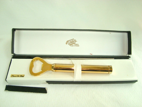 Gold Plated Bottle Opener in Box Cado Paris | eBay