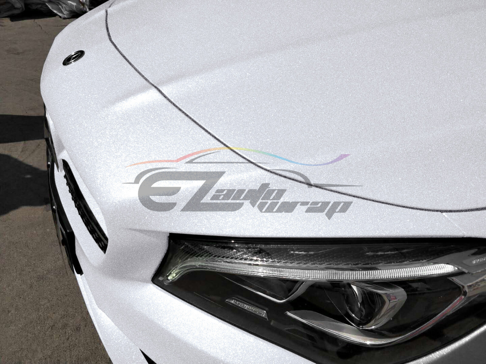 Gloss Diamond Glitter Pearl White Sparkle Metallic Vinyl Wrap Sticker ...