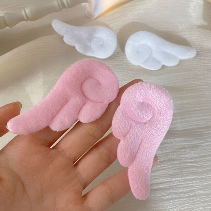 1Pair Sweet Angel Wing Plush Hair Clips Ornament Fashion Hair ...