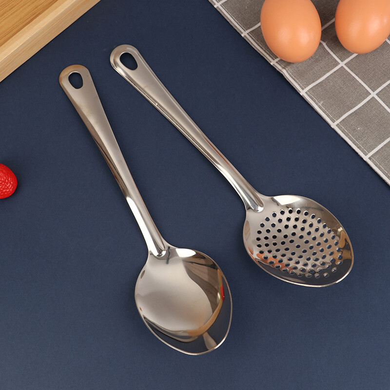 Stainless Steel Strainer Spoon Kitchen Colander Spoon Filter Perforated ...