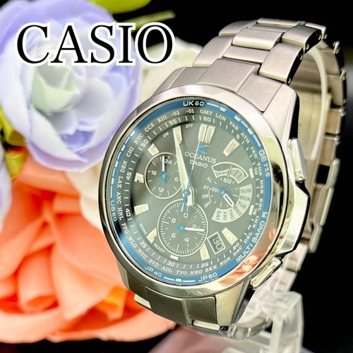 CASIO Oceanus OCW-M700 Solar Radio-Controlled Watch Black Dial Silver ...