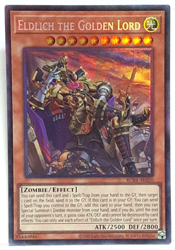 Yugioh Asian-English Eldlich the Golden Lord RC04-AE020 Collector's ...