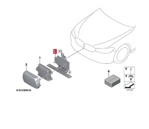 NEW BMW 5 G30 FRONT RADAR SENSOR BRACKET 66316873401 ORIGINAL | eBay