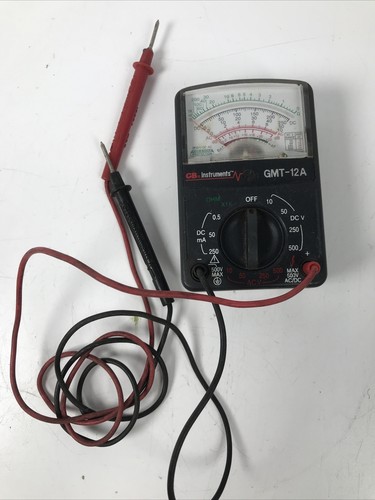 GB Instruments GMT-12A Analog Multimeter Fuse & Diode Protection 500V ...
