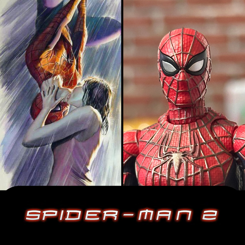HEAD ONLY Tobey Maguire Spider-Man 2 Intro Alex Ross Art Mafex Custom ...