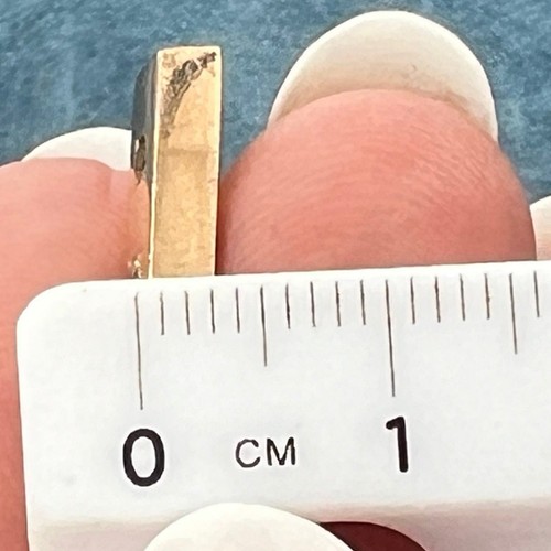 10k Gold RULER Pendant w Gypsy-Set Topaz. Crafter Builder 1" | eBay