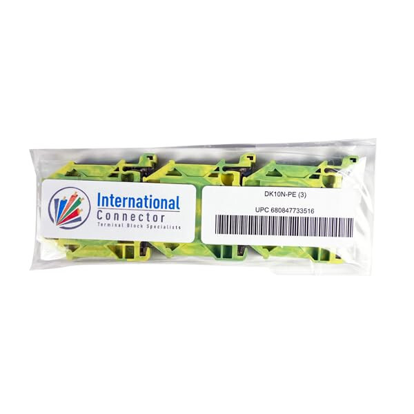 DIN Rail Ground Terminal Blocks 3 Quantity DK10N-PE Dinkle 6 - 20 AWG Gauge UL | eBay