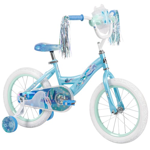 Huffy Disney Frozen 16" Girls Bike with Training Wheels, Streamers ...