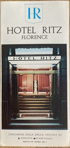 1970s RITZ HOTEL FLORENCE ITALY BROCHURE TRAVEL FOLDER VINTAGE | eBay