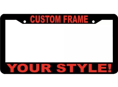 CUSTOM PERSONALIZED RED LETTERS customized vanity License Plate Frame ...