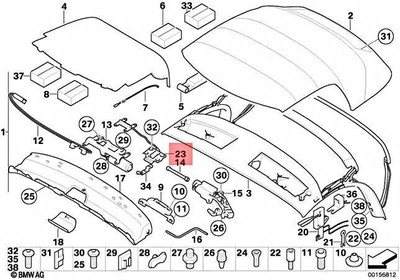 For BMW Genuine Convertible Top Lock Pad 54347043870 | eBay
