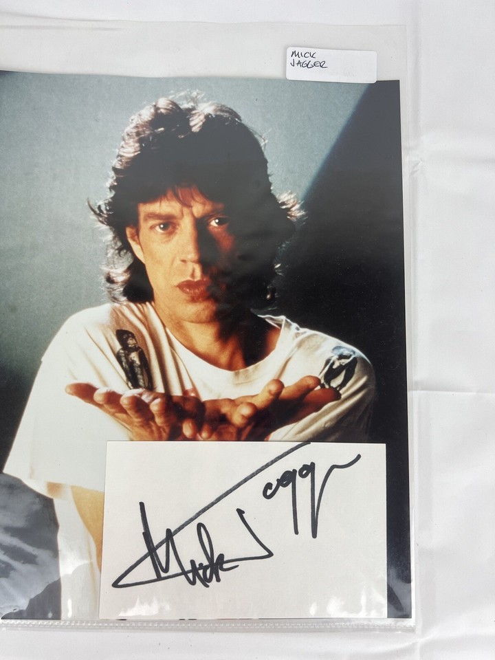 Mick Jagger Rolling Stones Signed Paper with Headshot Photo 8X10 | eBay