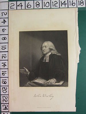 c1850 ANTIQUE PRINT ~ JOHN WESLEY | eBay
