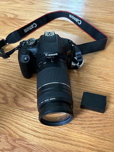 Canon EOS Rebel T7 24.2MP Digital SLR Camera Bundle 75-300mm Lens with ...