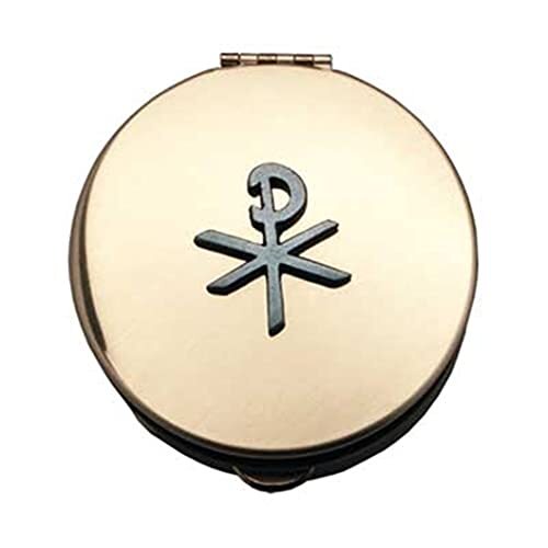 Pyx With Chi-Rho Cross (PS131) - 1 1/2" Diameter, 1/2" Deep, Polished ...