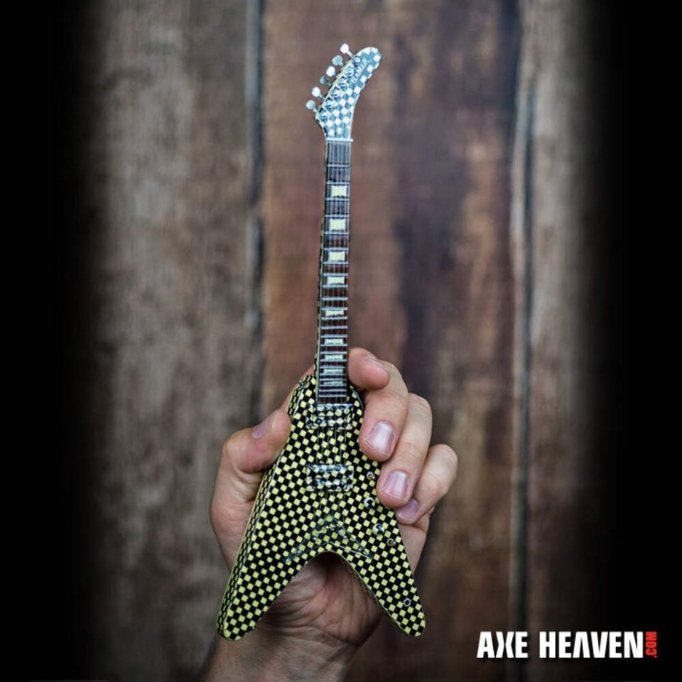 Officially Licensed RICK NIELSEN™ Checkered V Mini Guitar Replica ...