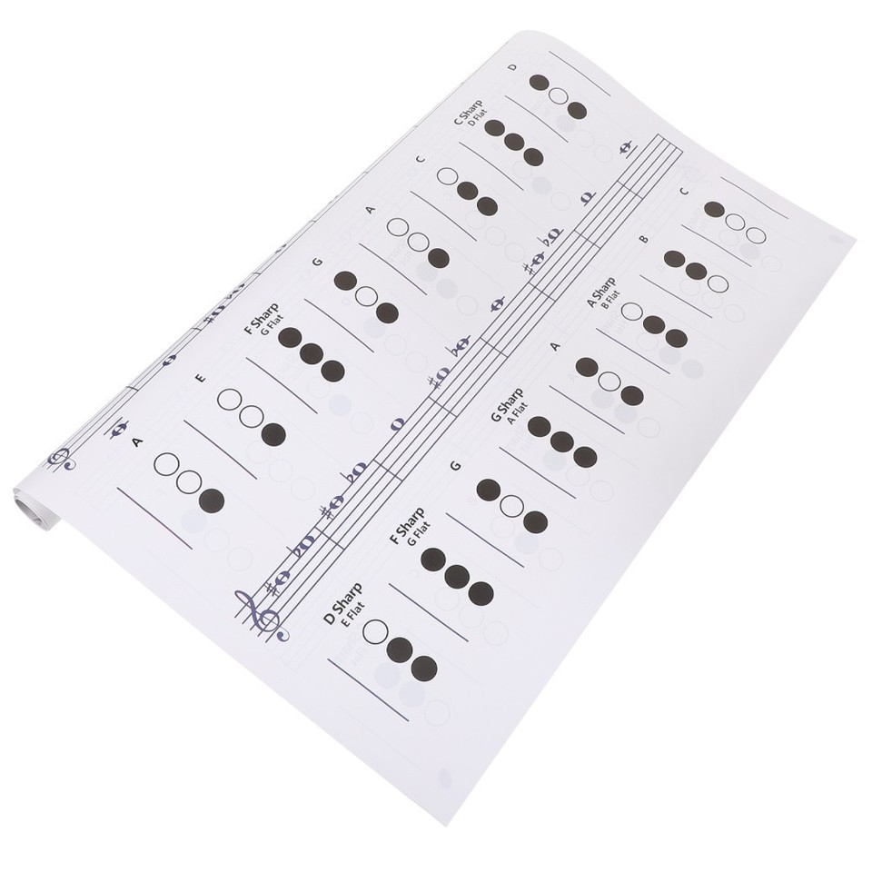 1Pc Trumpet Chord Diagram Coated Paper Trumpet Chart (Assorted Color ...