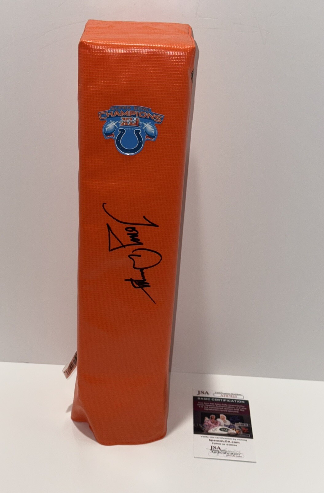 TONY DUNGY SIGNED TOUCHDOWN PYLON INDIANAPOLIS COLTS SUPER BOWL XLI HOF ...