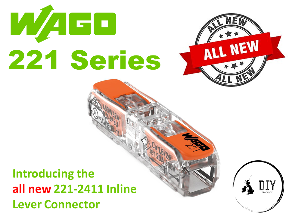 Wago 221-2411 Slim Inline Electrical Compact Cable Connector Wire ...