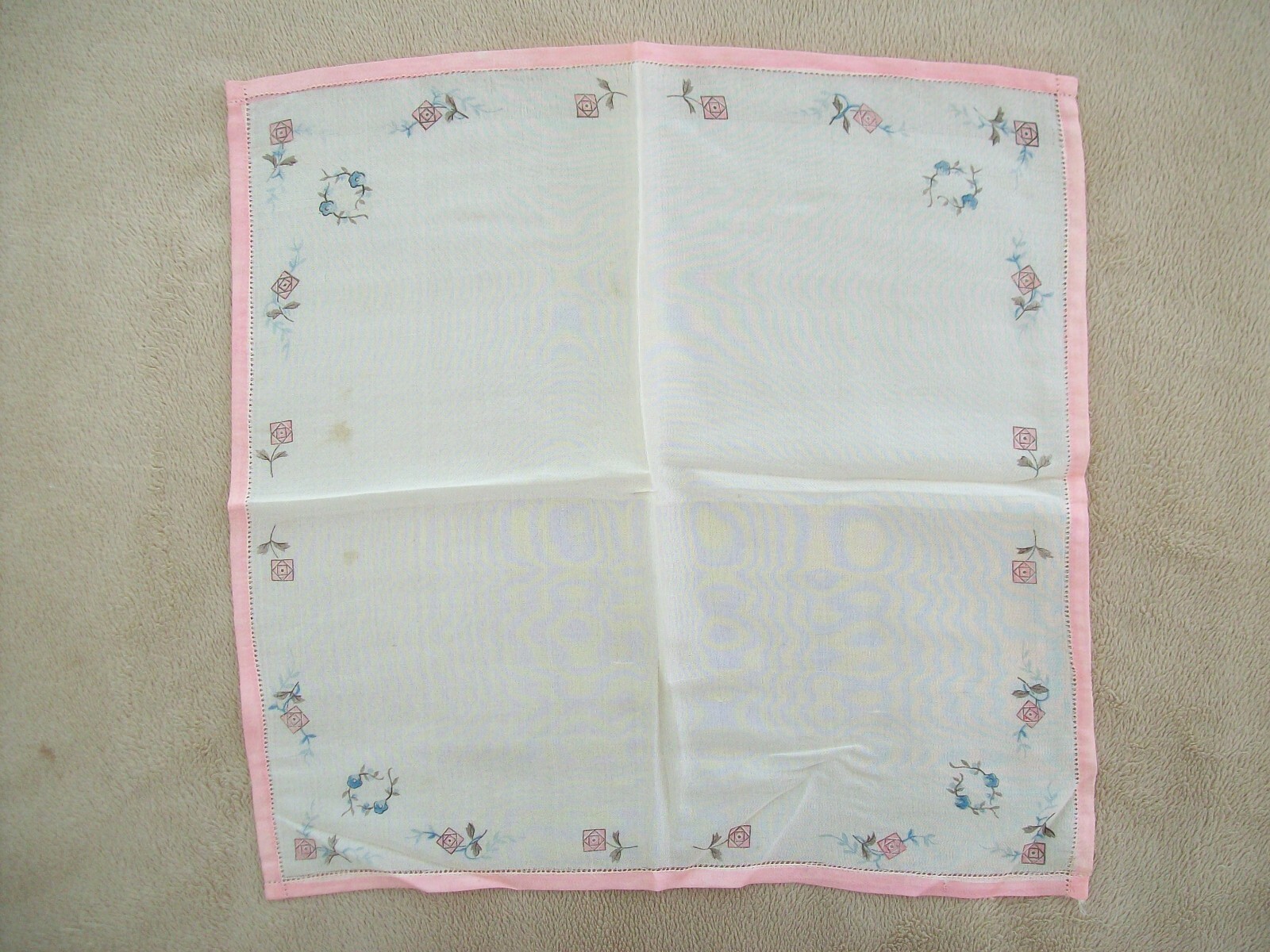 Antique Ladies Silk Handkerchief w/Floral Designs, Early 1900's | eBay