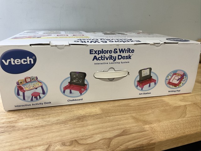 VTech Explore Write Get Ready for School Learning Activity Desk Stool ...